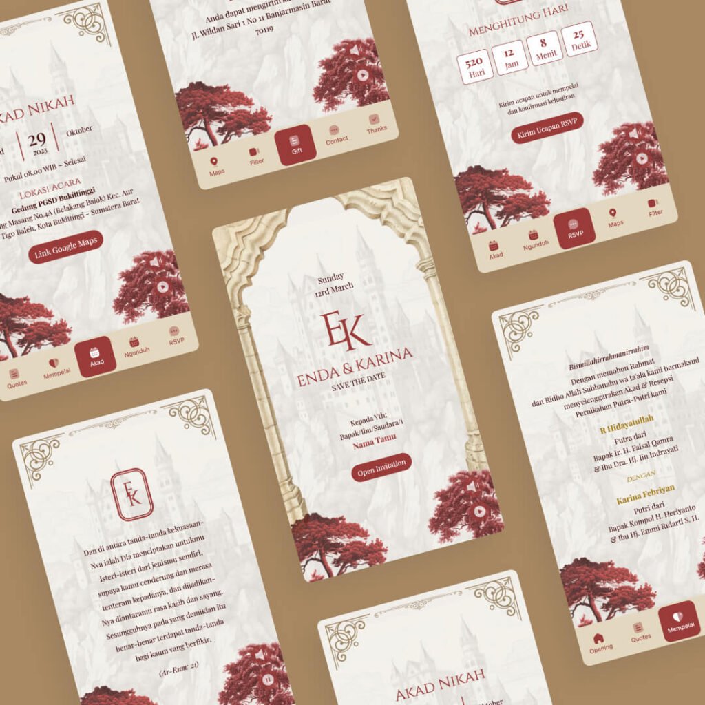 Maroon Medieval - Undangan Digital Website